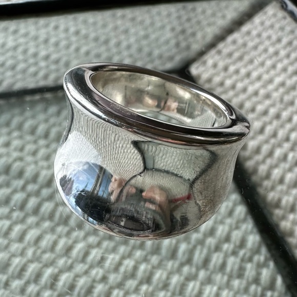 950 Milor Italy | Jewelry | 95 Milor Italy Concave Sterling Silver Ring | Poshmark